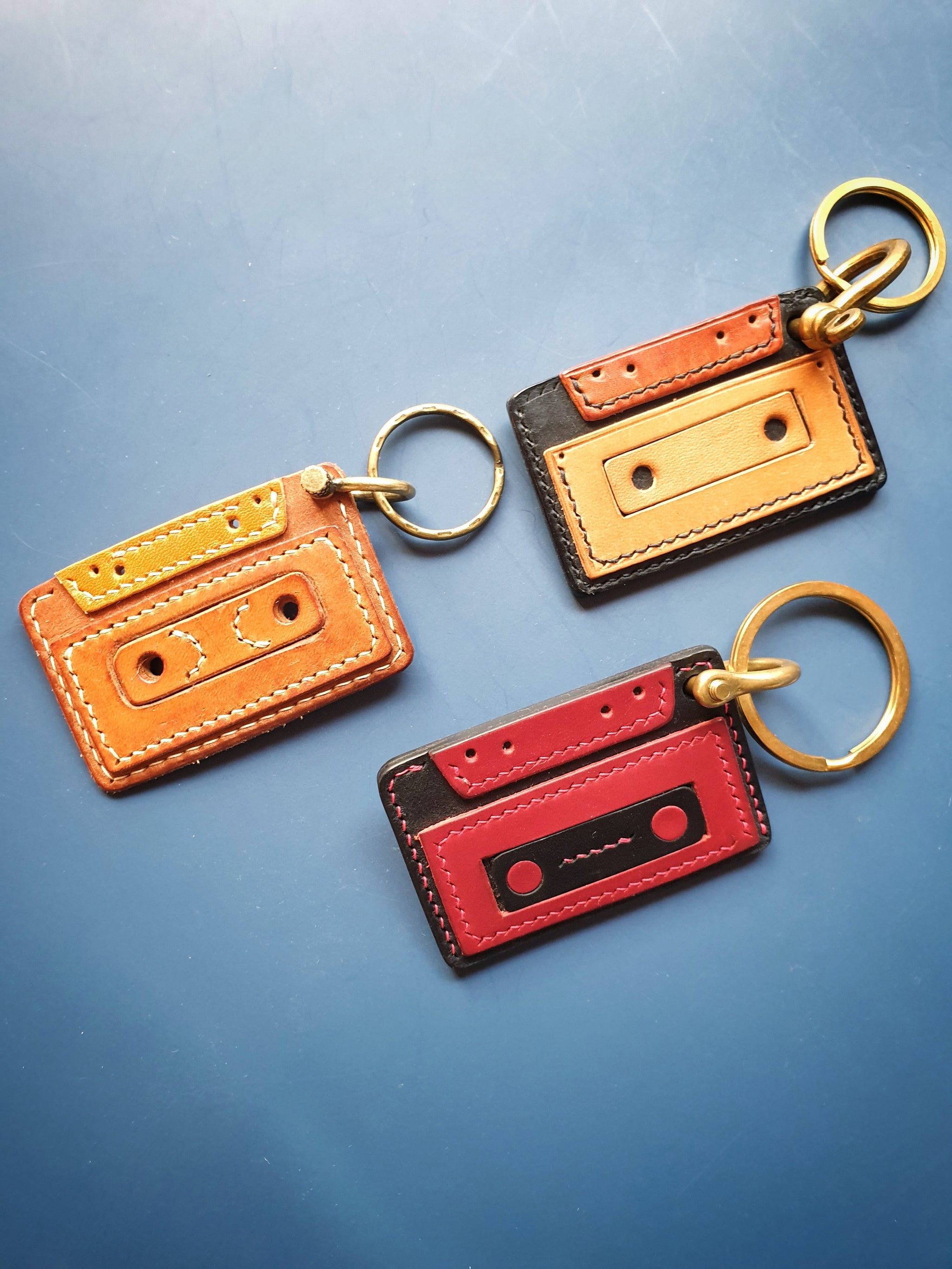 Retro key fobs - cassette – Danesh leather design